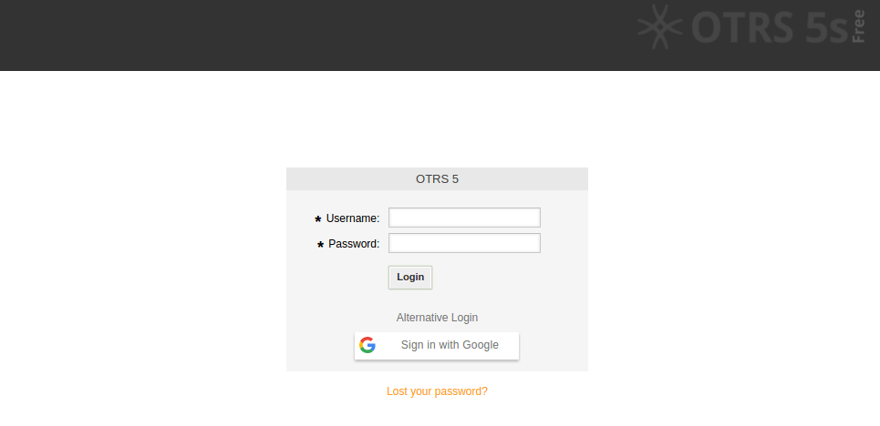 Manual AddOn - Login do Google para ((OTRS)) Community Edition - Complemento